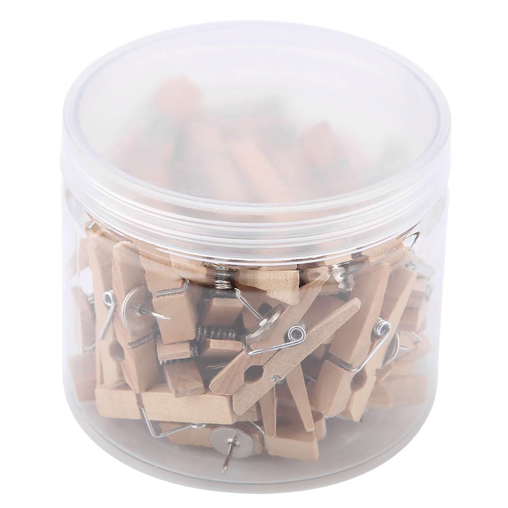 Wooden Clothespins, 50pcs 35x7mm Mini Photo Paper Peg Pin Graft Clips Crude Wood Clips Craft Decoration Pegs for Photo Clips ClothesClothes Pins