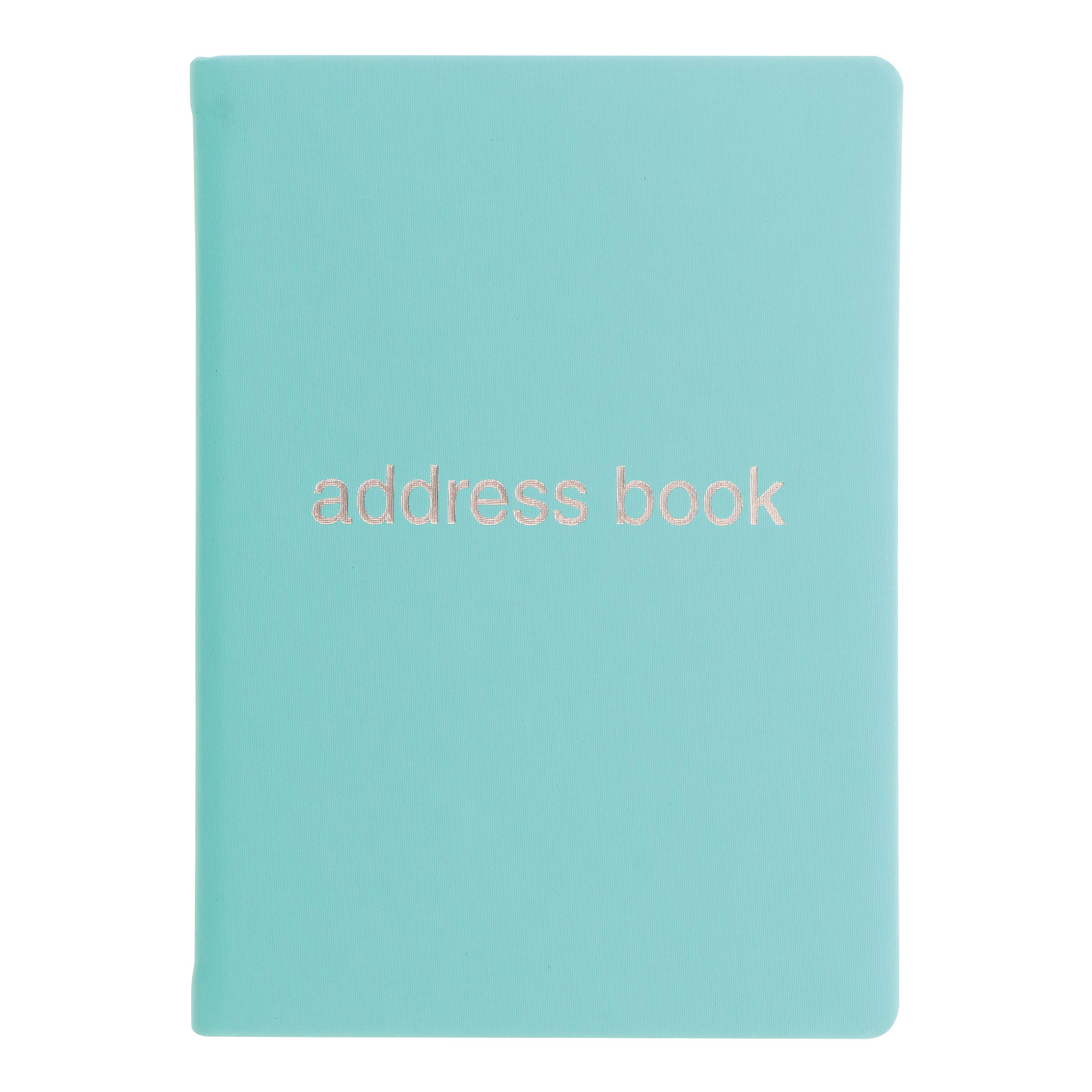 Letts Dazzle A6 Address Book, White Paper, 192 Pages, 5.75 x 4.125 x 0.375 inches, Turquoise (B090044)