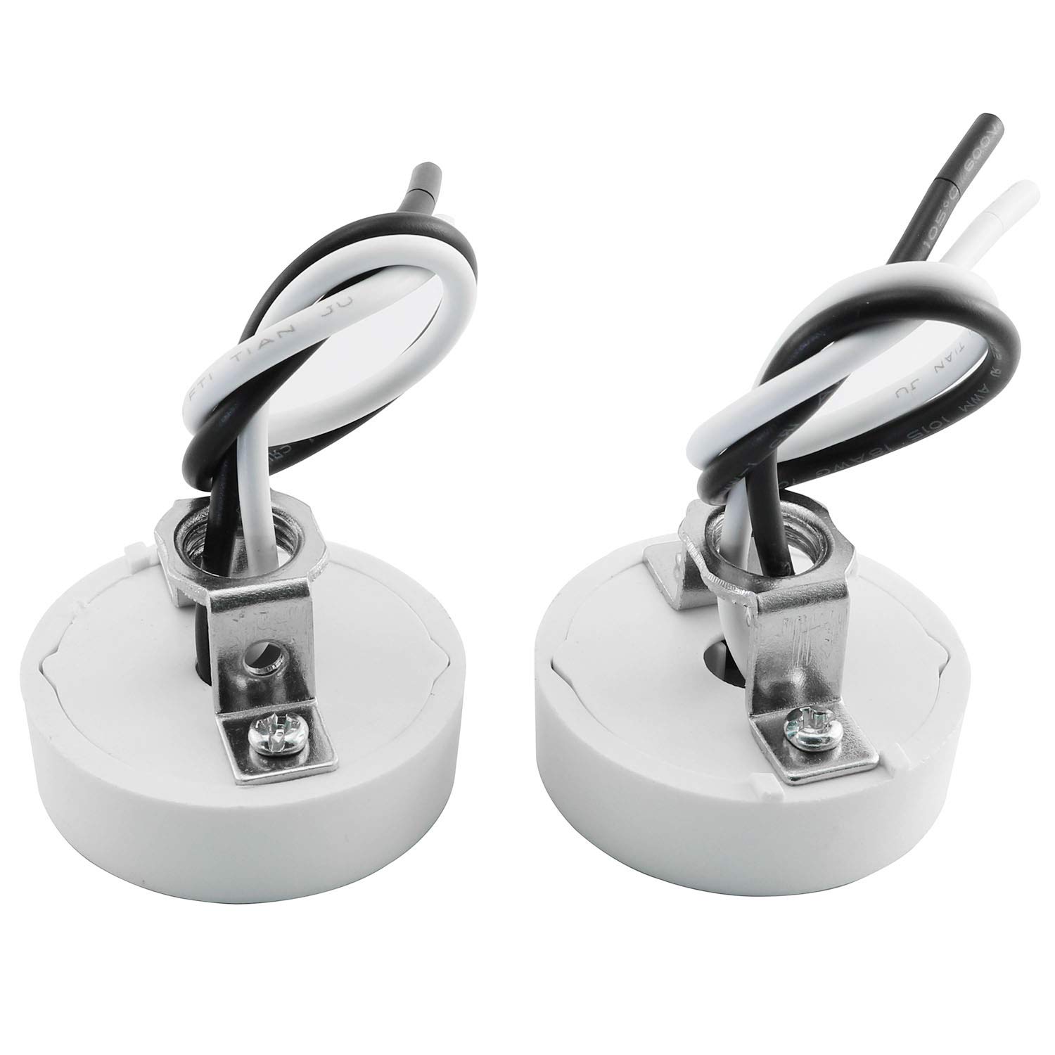 DGZZI GU24 Socket 2PCS GU-24 Plastic Keyless Bi-Pin Twist and Lock Base Lamp Holder