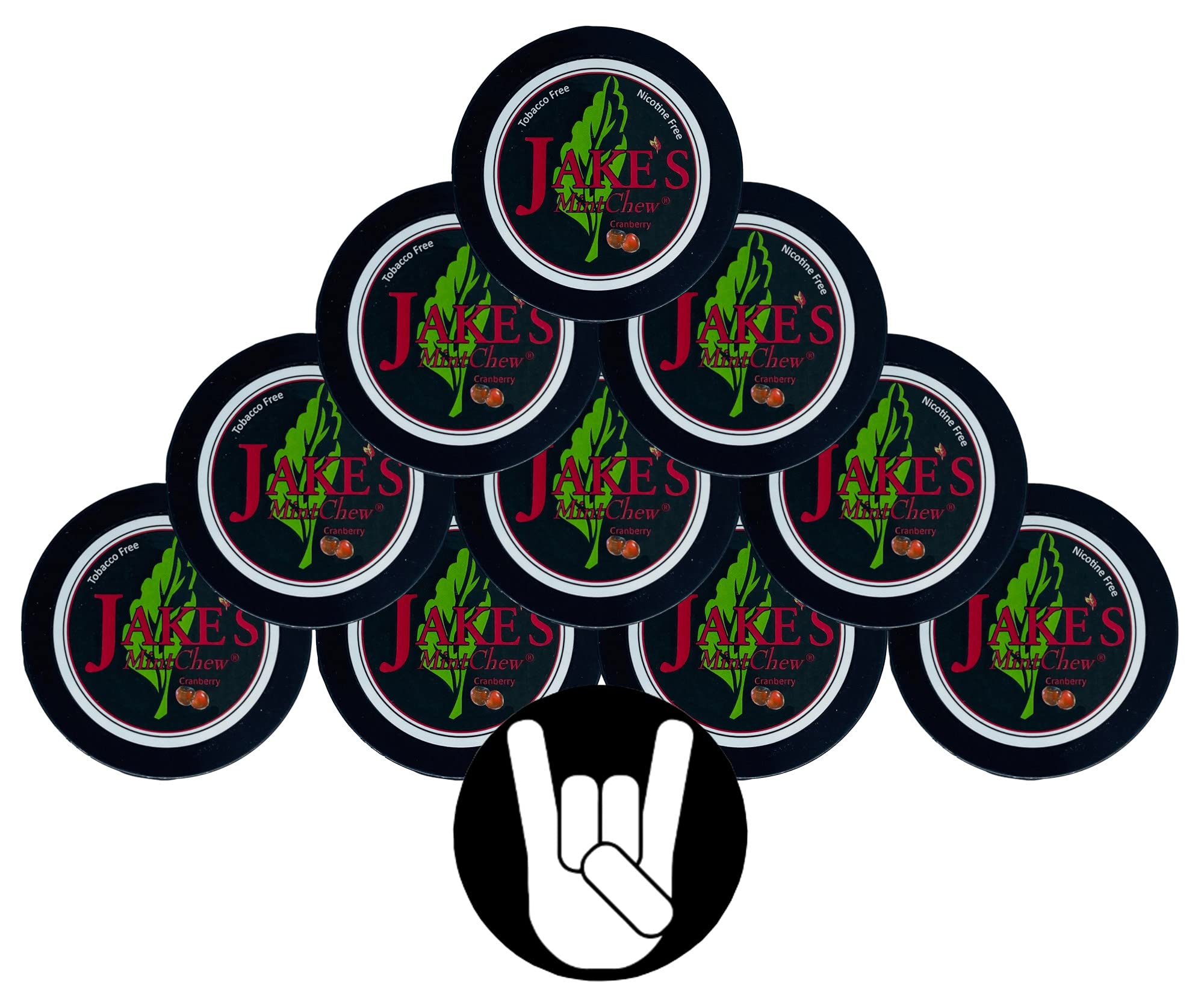 Jake's Mint Chew Cranberry 10 Cans with DC Crafts Nation Skin Can Cover - Metal