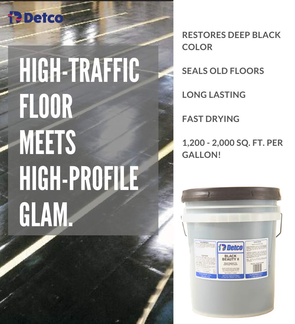Detco Black Beauty II - Black Asphalt & Vinyl Tile Floor Sealer (1 Gallon)