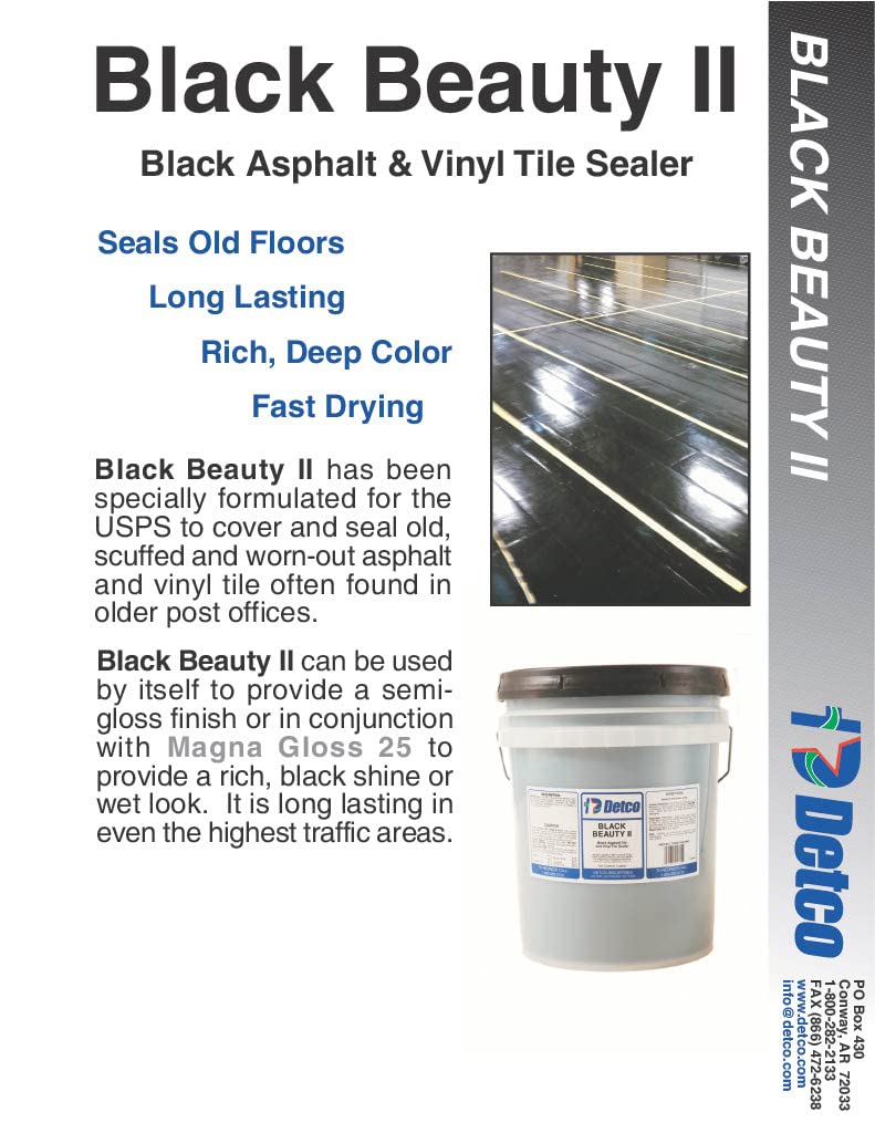 Detco Black Beauty II - Black Asphalt & Vinyl Tile Floor Sealer (1 Gallon)