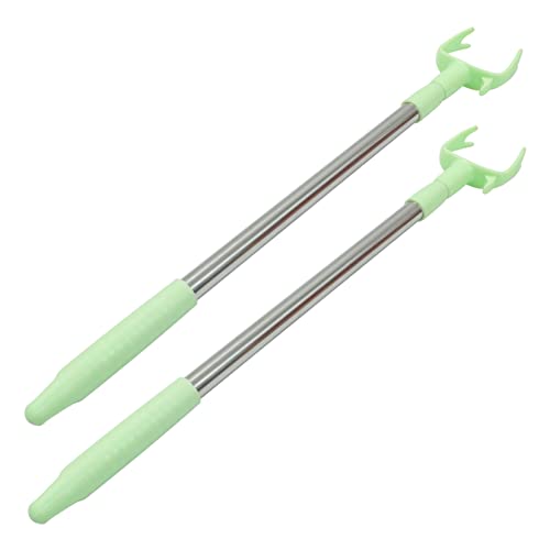 Holibanna 2pcs Clothes Pole Adjustable Hitch Metal Forks Metal Clothes Hanger Garment Hook Reach Pole Clothing Shepherd Hook Clothing Hanger Rod Home Clothes Rod Home Supplies Clothes Pole