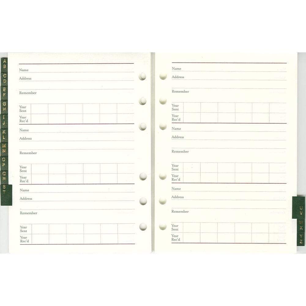 Caspari Birds and Berries Christmas Card Address Book with Inserts