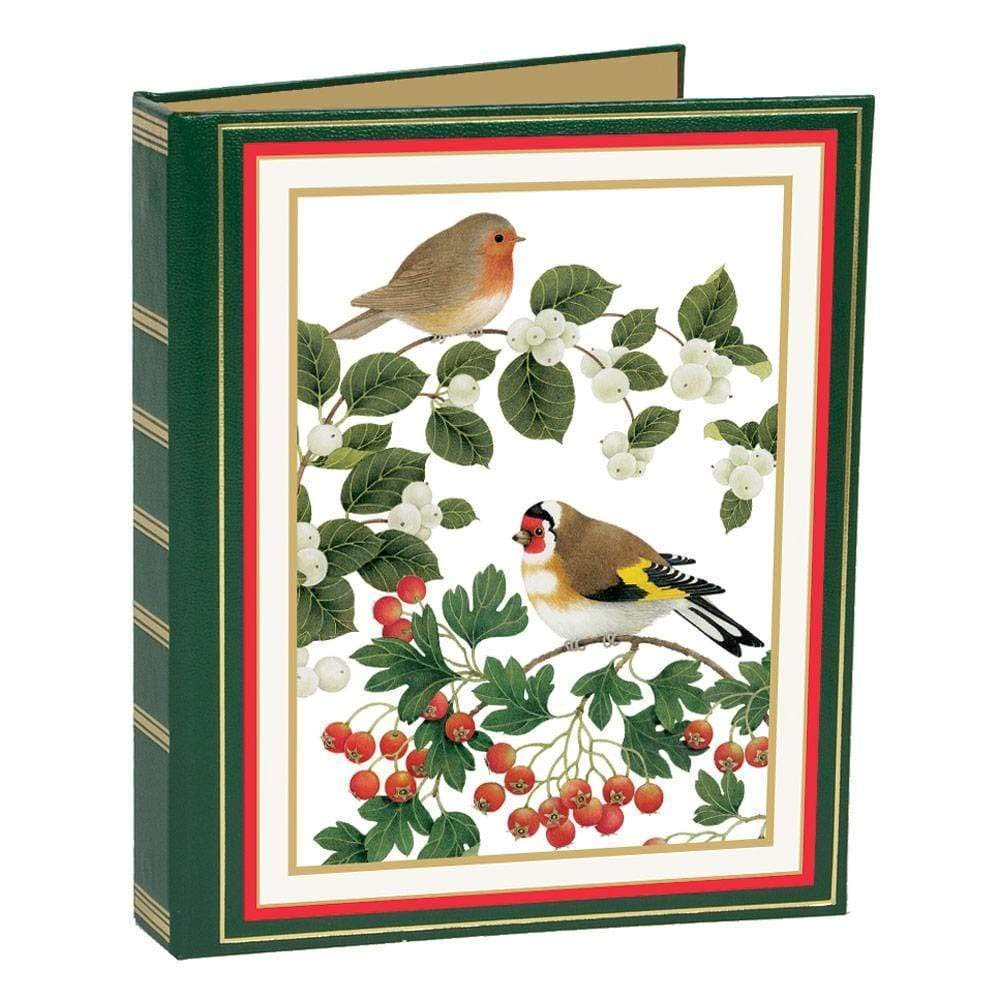 Caspari Birds and Berries Christmas Card Address Book with Inserts