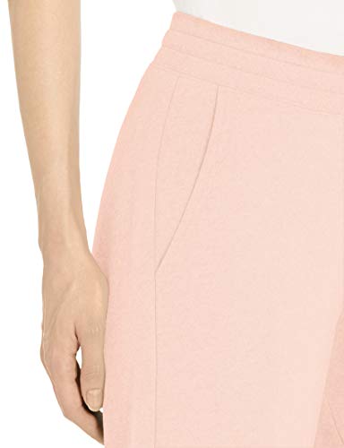 Amazon Essentials Women's French Terry Fleece Wide-Leg Crop Sweatpant, Light Pink, Large
