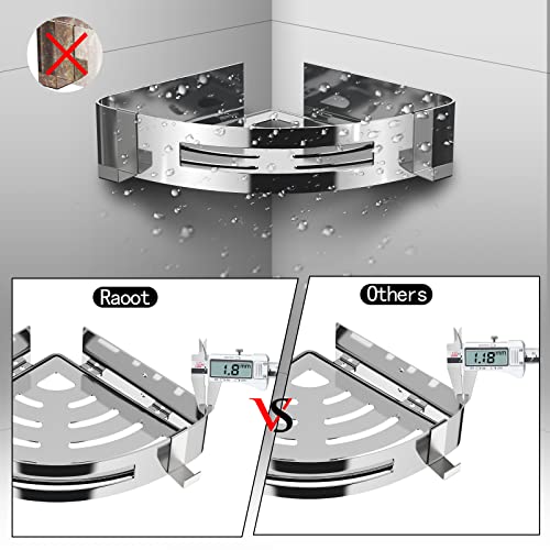 Shower Caddy Corner Shelf Bathroom Organizer, Drill Bathroom Shelf Storage Rack Wall Mounted for Shower Bathroom Kitchen