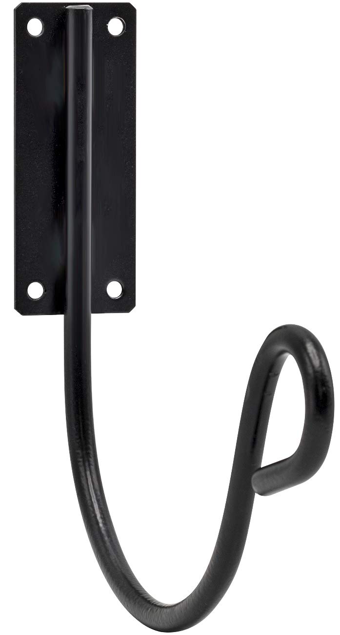 Sorbus Garden Hose Holder Hook, Wall Mounted Hose Reel Water Hose Storage Hanger, Great for Garden, Lawn, Yard, Wrought Iron (Black)