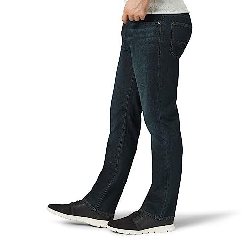 Lee Men's Extreme Motion Regular Straight Jean Night Owl 34W x 30L