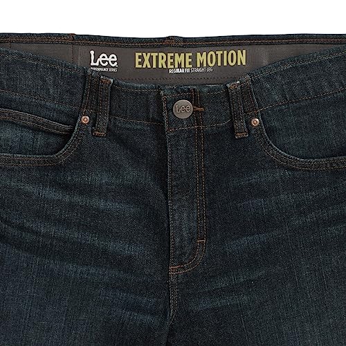 Lee Men's Extreme Motion Regular Straight Jean Night Owl 34W x 30L