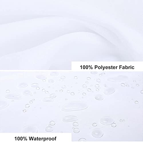 Bad Cute Bunny 4 PC Bathroom Shower Curtain Sets, with Non-Slip Rugs, Toilet Lid Cover and Bath Mat, Durable and Waterproof Bathroom Complete Set Decor Accessory 71" X 71"
