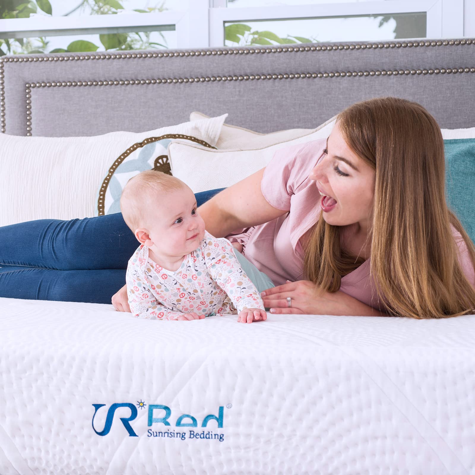 Sunrising Bedding 12" Gel Memory Foam Mattress in a Box King Size, Firm, No Harmful Chemicals, No Fiberglass, Adjustable Bed Frame Compatible