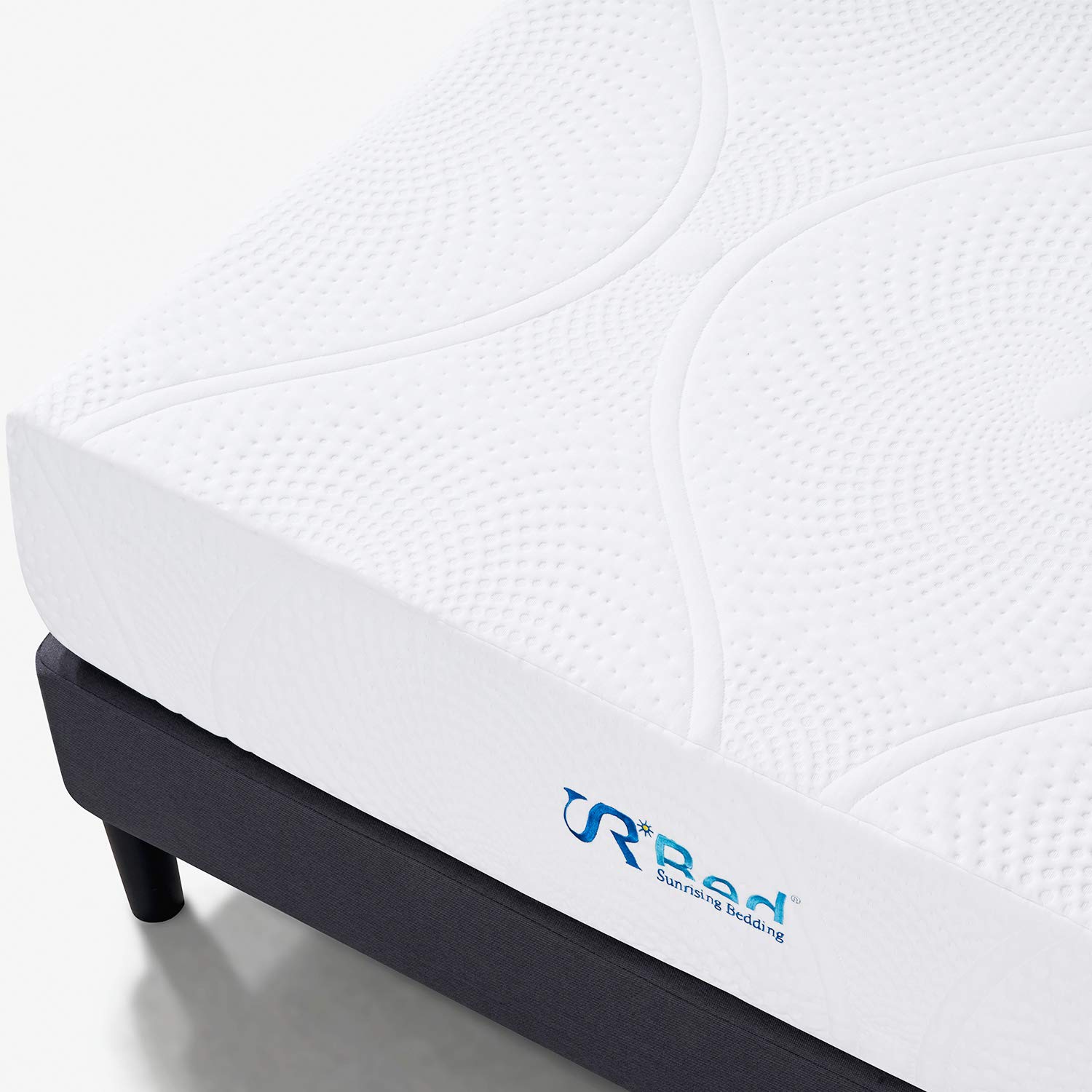 Sunrising Bedding 12" Gel Memory Foam Mattress in a Box King Size, Firm, No Harmful Chemicals, No Fiberglass, Adjustable Bed Frame Compatible