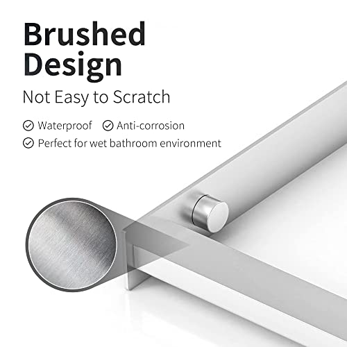 Towel Racks for Bathroom, Towel Holder for Bathroom Wall, 304 Stainless Steel Towel Rack Wall Mounted for Storing Towels, Robes, Bathroom Towel Rack with Hooks, Pro