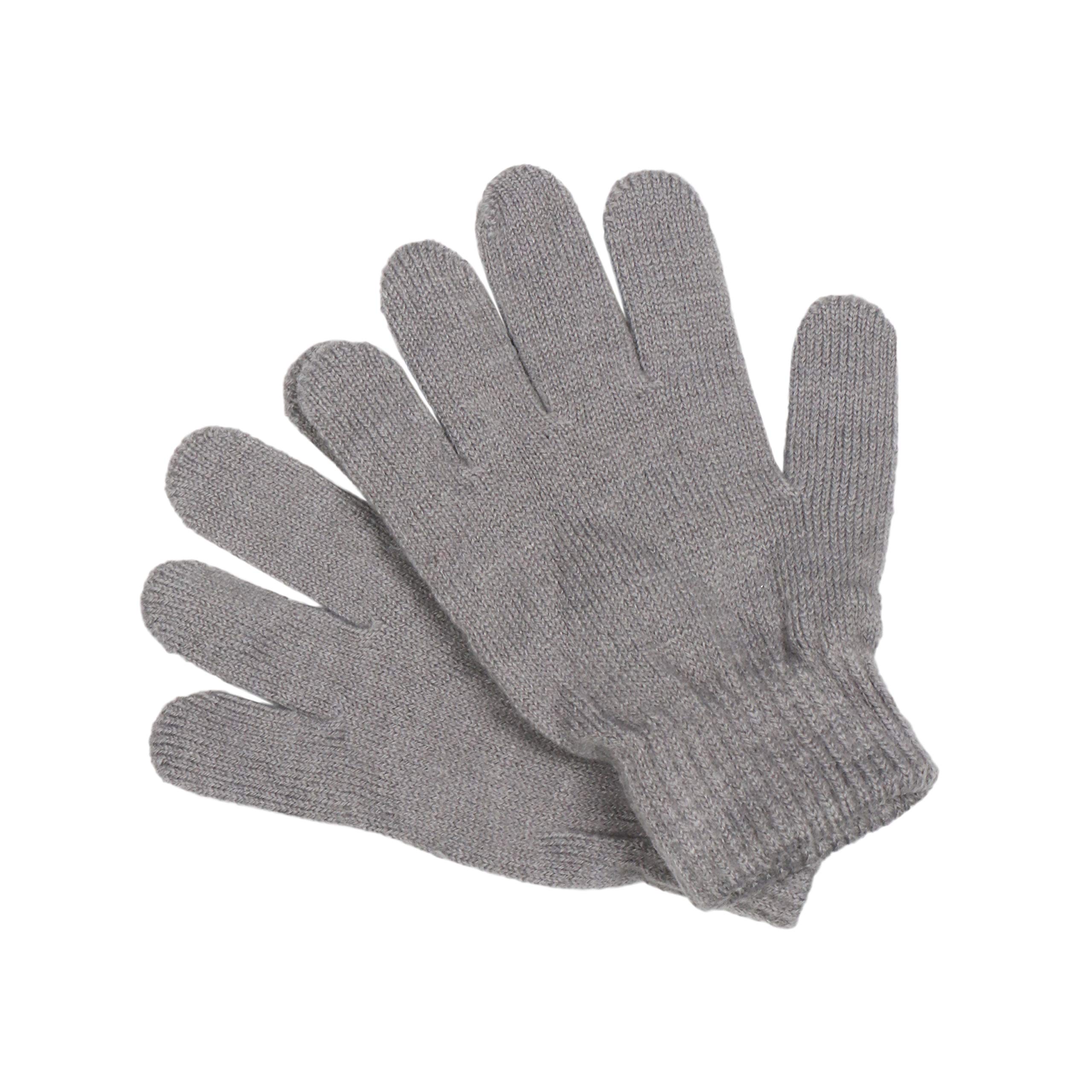 LOL Surprise Soft Chenille Winter Hat & Gloves Set for Girls with Pompom and LOL Doll Patches Grey