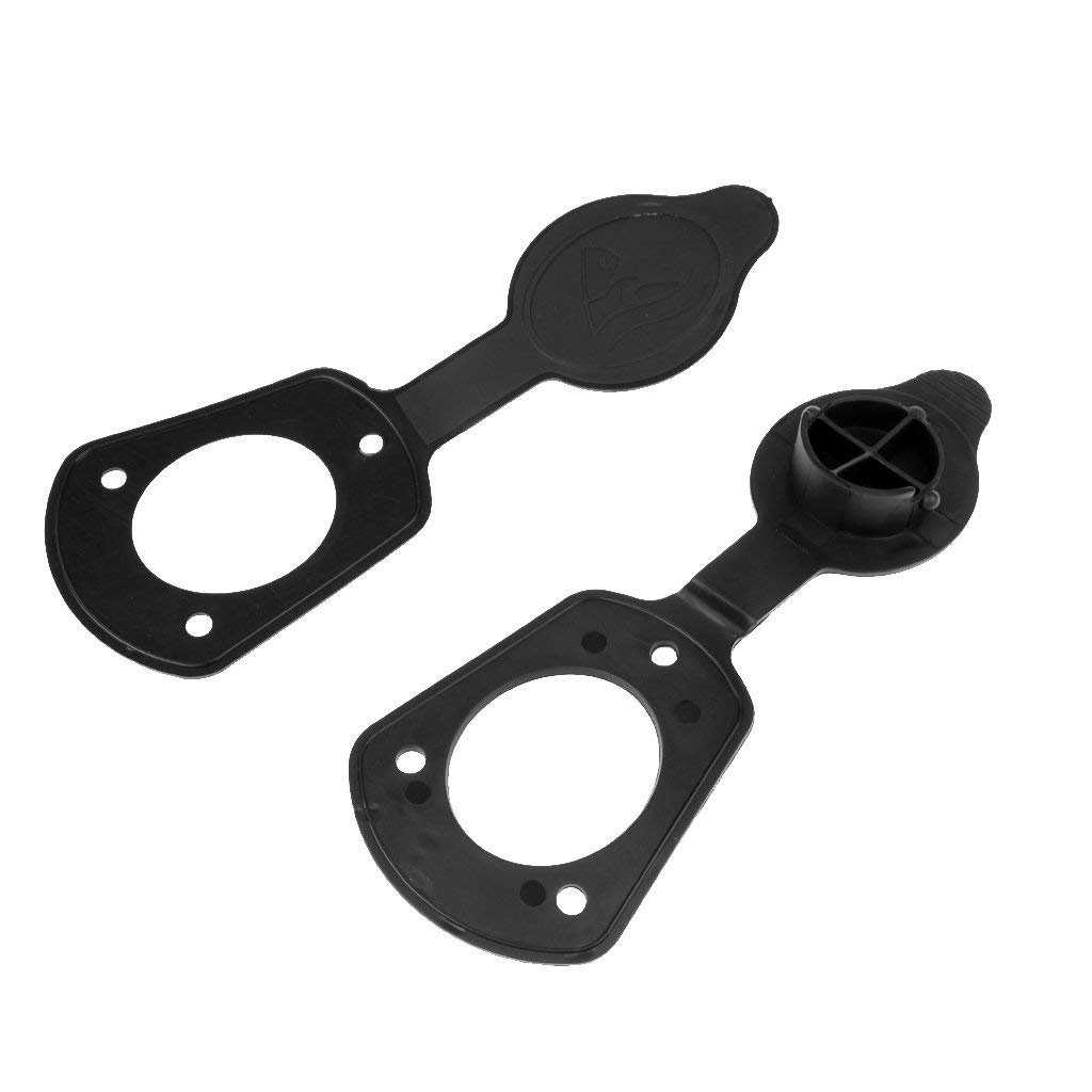 2 Pieces Fishing Rod Holder Cap and Gasket Kit fit for Flush Mount Rod Holder Kayak Boat Fishing Accessory