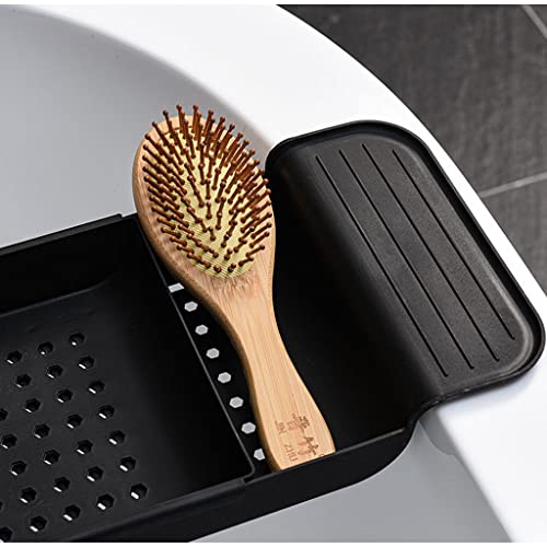 WINGSIGHT Bathtub Tray Expandable Bath Caddy Storage Rack Multifunctional Bathtub Tub Organizer for Deposit Wash Supplies,Book,Wine,Phone,Bathroom,Shower (Gray)