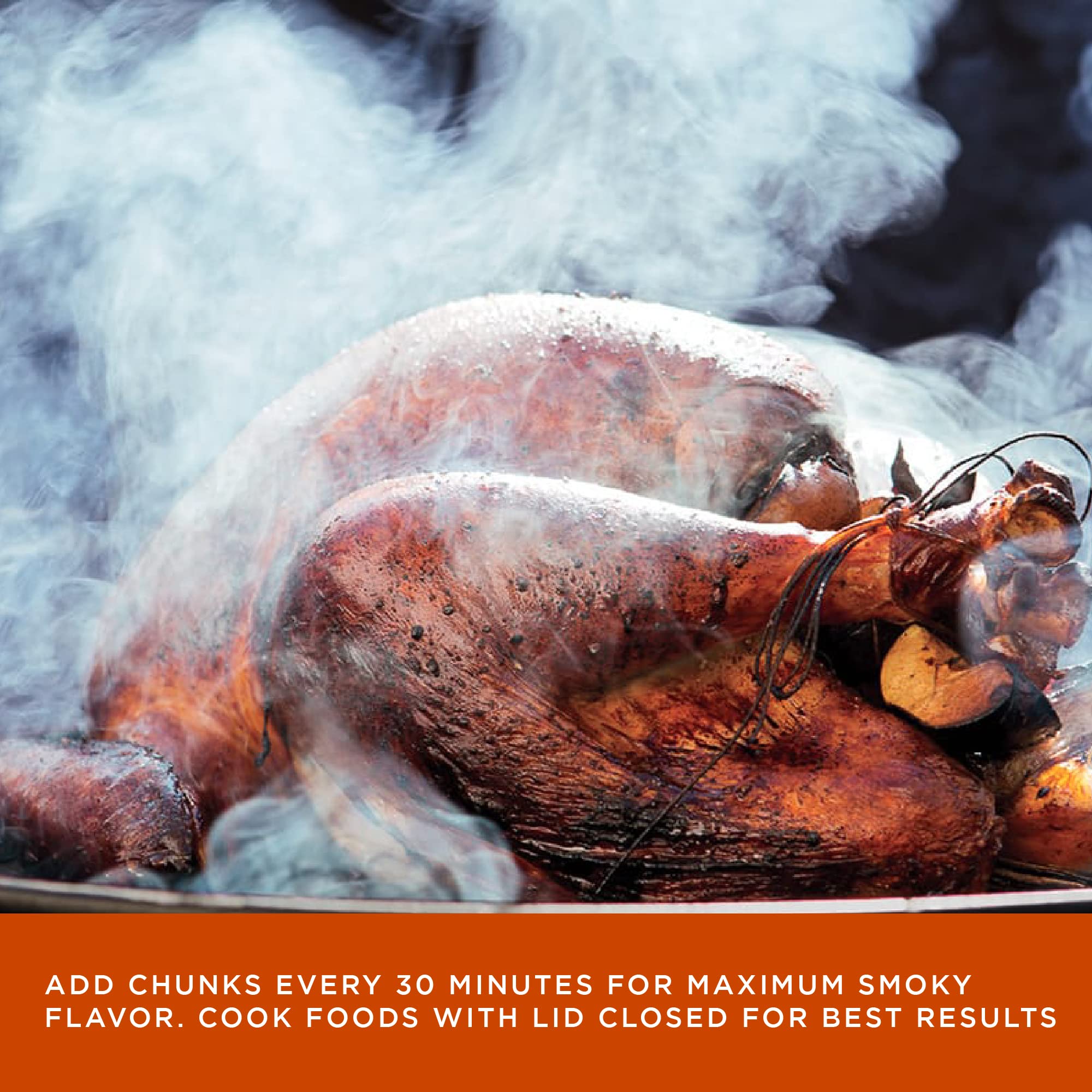 Fire & Flavor Hickory Wood Chunks for Smoking and Grilling - All-Natural, Long-Lasting with a Mildly Sweet Flavor - Large Chunk Wood Chips for Smokers,Red