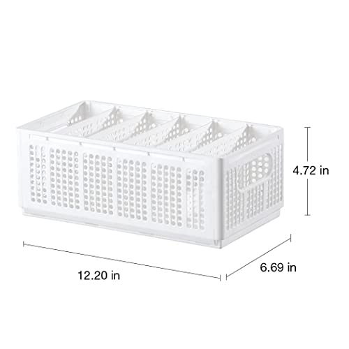 INNOVATIVE PLASTIC Wardrobe Closet Organizers and Storage Baskets byZITENG, Collapsible Clothes Organizer for Folded Clothes, Jeans, T-shirts, Underwear, Scarves, Leggings, Skirts,2 Packs (Small - 6 Grids)