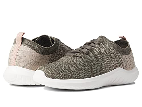 Clarks Women's Nova Glint Sneaker, Dark Olive Synthetic, 9