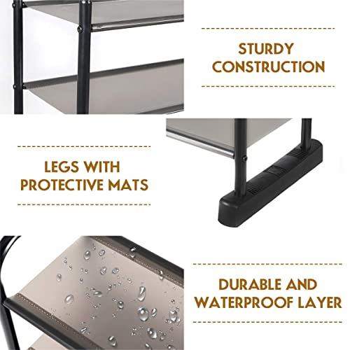 Tangkula 10-Tier Free Standing Shoes Rack, Space-Saving Shoes Organizer Shoes Storage Stand, Shoe Tower Storage Organizer, Entryway Hallway Shoes Tower, 26β x 11.5β x 60β, Black