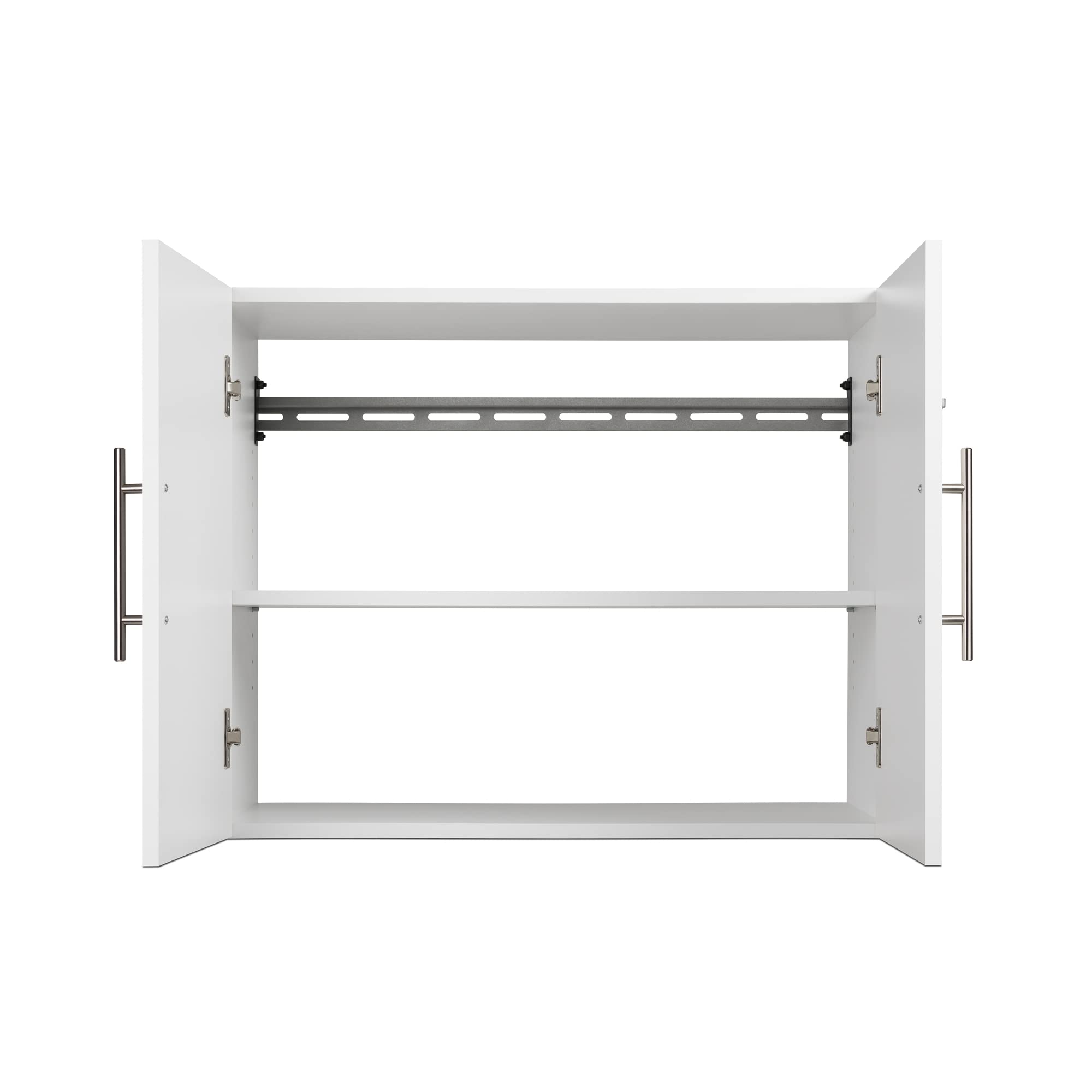 Prepac HangUps 30" Upper Garage Cabinet, Bathroom Cabinet Wall Mount, Laundry Cabinet, Kitchen Wall Cabinet, Ideal for Garage, Kitchen and Laundry Organization 30" W x 24" H x 16" D, White