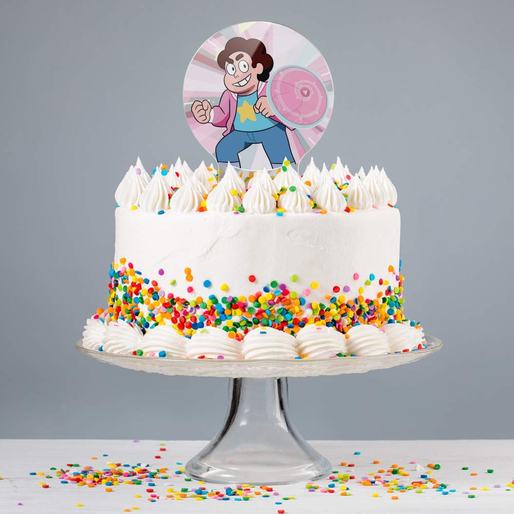 Acrylic Steven Universe Steven Shield Cake Topper Party Decoration for Wedding Anniversary Birthday Graduation