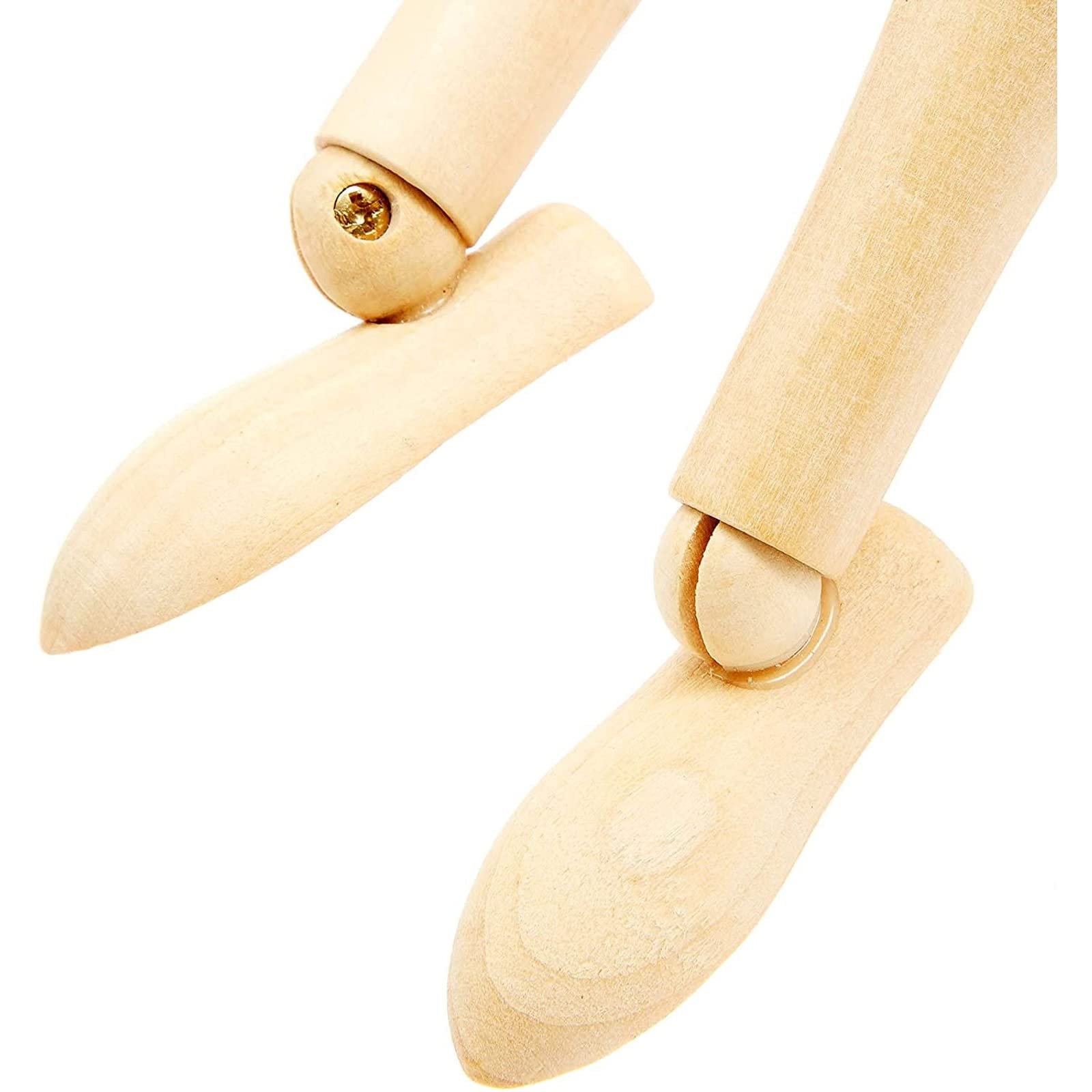 Bright Creations 2 Pack Posable Figure Wooden Mannequin for Drawing, 12-Inch Poseable Art Mannequin Figures, Wood Human Model for Drawings and Paintings, Drawing Mannequins with Base