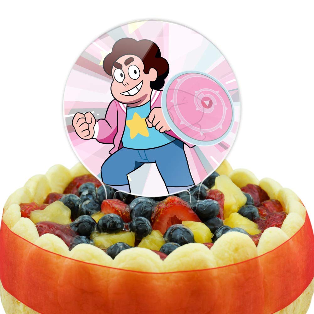 Acrylic Steven Universe Steven Shield Cake Topper Party Decoration for Wedding Anniversary Birthday Graduation