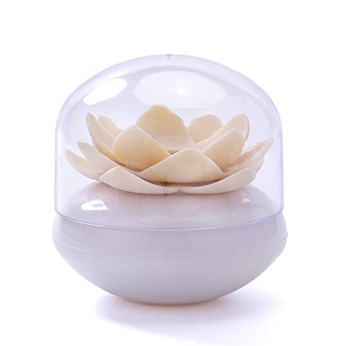 Dofover 2 Pack Creative Lotus Cotton Swab Holder Q-Tips Toothpicks Holder Table Decorate Cotton Bud Storage Box Organizer