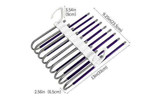 5 Pack - Pants Hangers Space Saving Closet Organizer Pant Hangers Home Organization Hanger Space Saving Hangers Closet Organizers Pants Hanger Pant Hanger Clothes Hangers