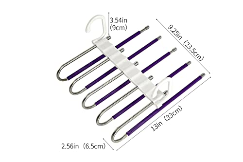 5 Pack - Pants Hangers Space Saving Closet Organizer Pant Hangers Home Organization Hanger Space Saving Hangers Closet Organizers Pants Hanger Pant Hanger Clothes Hangers