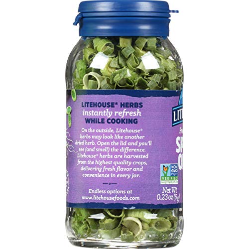 Litehouse Freeze Dried Spring Onion - Substitute for Fresh Spring Onion, Jar Equal to 1 Spring Onion Fresh Bunch, Organic, Spring Onion Seasoning, Non-GMO, Gluten-Free - 0.23 Ounce 3-Pack