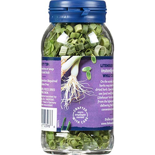 Litehouse Freeze Dried Spring Onion - Substitute for Fresh Spring Onion, Jar Equal to 1 Spring Onion Fresh Bunch, Organic, Spring Onion Seasoning, Non-GMO, Gluten-Free - 0.23 Ounce 3-Pack