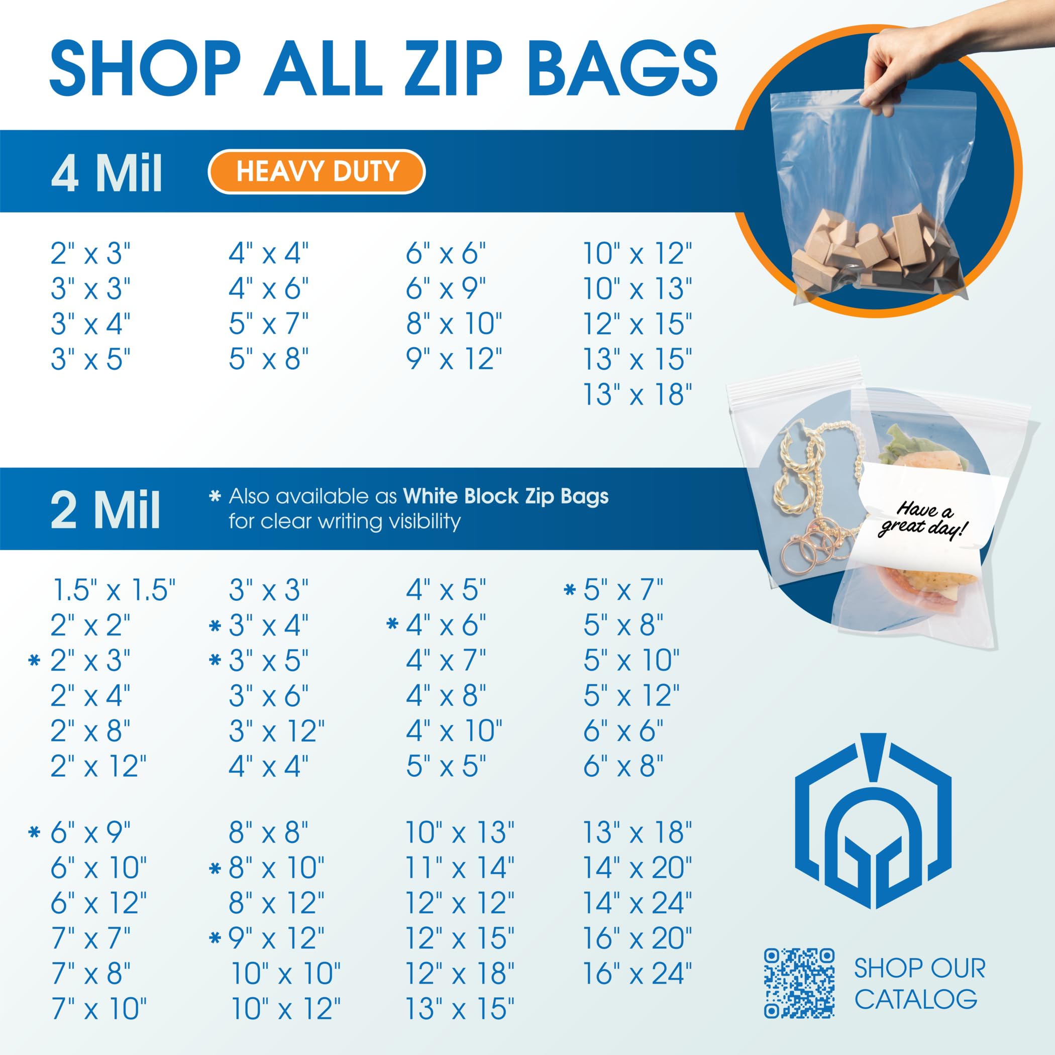 Spartan Industrial - 4β X 6β (1000 Count) 4 Mil Thick Clear Reclosable Zip Plastic Poly Bags with Resealable Lock Seal Zipper - Heavy Duty and Durable