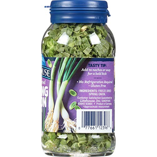 Litehouse Freeze Dried Spring Onion - Substitute for Fresh Spring Onion, Jar Equal to 1 Spring Onion Fresh Bunch, Organic, Spring Onion Seasoning, Non-GMO, Gluten-Free - 0.23 Ounce 3-Pack