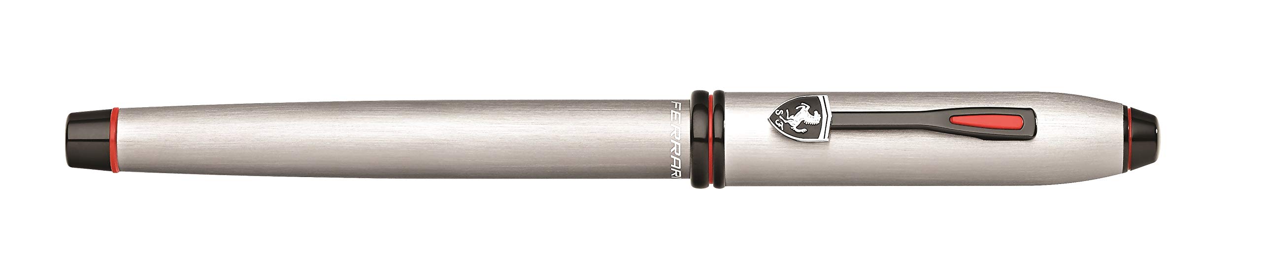 Cross Townsend Collection for Scuderia Ferrari Brushed Platinum w/Polished Black PVD Appointments and Medium Nib Fountain Pen