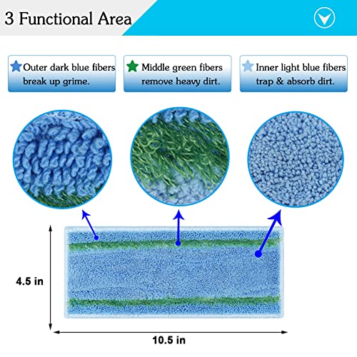 Extolife 6 Pack M6 Mopping Wet Pads for iRobot Braava Jet m6 (6110) (6012) (6112) (6113) Ultimate Robot Mop, Washable and Reusable Microfiber Deep Clean Wet Pads