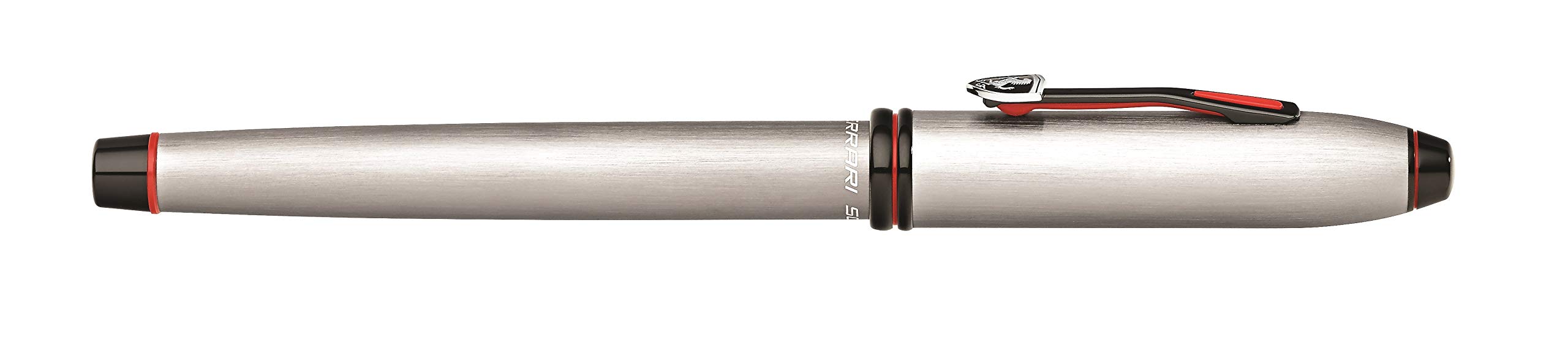 Cross Townsend Collection for Scuderia Ferrari Brushed Platinum w/Polished Black PVD Appointments and Medium Nib Fountain Pen