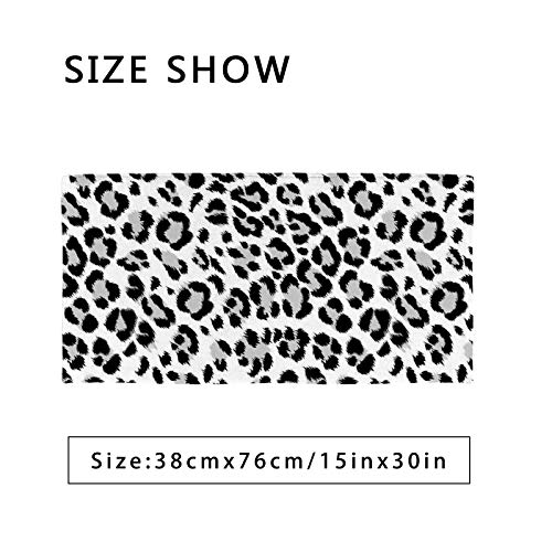 Vantaso Bath Hand Towels Snow Leopard Animal Print,Soft & Absorbent Washcloths Towel for Bathroom Kitchen Hotel Gym Spa