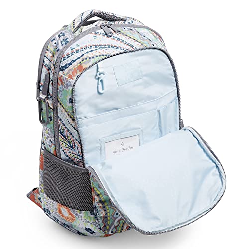 Vera Bradley Women's Recycled Lighten Up Reactive Grand Backpack, Citrus Paisley, One Size