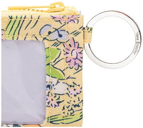 Vera Bradley Women's Recycled Lighten Up Reactive Zip ID Case Wallet, Sunlit Garden, One Size