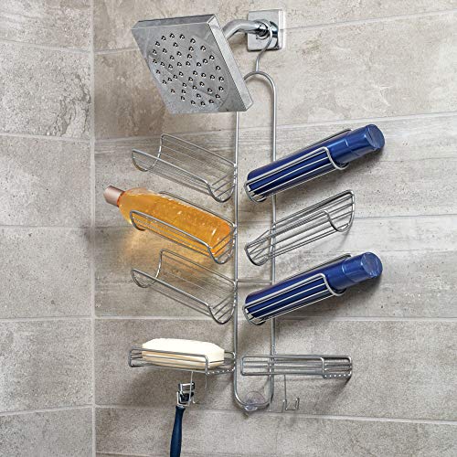 iDesign Steel Hanging Shower Caddy, The Verona Collection β 25β x 14β x 4β, Silver