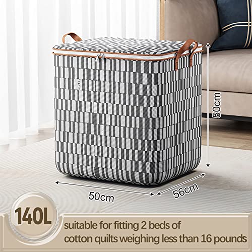 gyujnb Clothes Storage Bags Large Capacity Clothes Storage Bins Closet Organizers Storage Containers with Durable Handles Storage Bag Large Capacity Folding Clothes Portable Wardrobe Storage Box