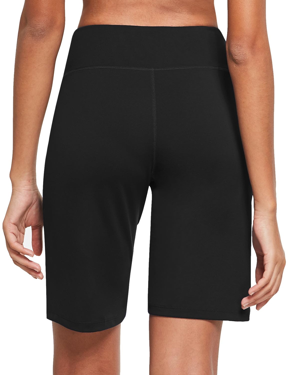 BALEAF Women's 10" Bermuda Long Shorts Running Athletic Shorts High Waisted Casual Summer Knee Length Black Size XL