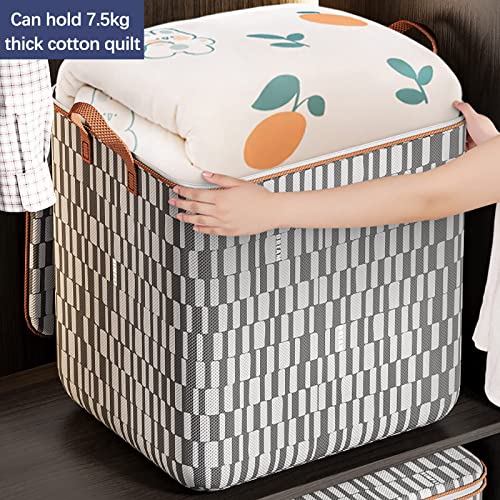 gyujnb Clothes Storage Bags Large Capacity Clothes Storage Bins Closet Organizers Storage Containers with Durable Handles Storage Bag Large Capacity Folding Clothes Portable Wardrobe Storage Box