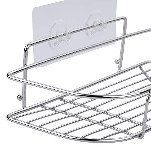 LAIGOO 8 Pcs Replacement Corner Shower Caddy Adhesive Hook Stickers, No Drilling Wall Hooks Adhesive Strips for Bathroom Shelves