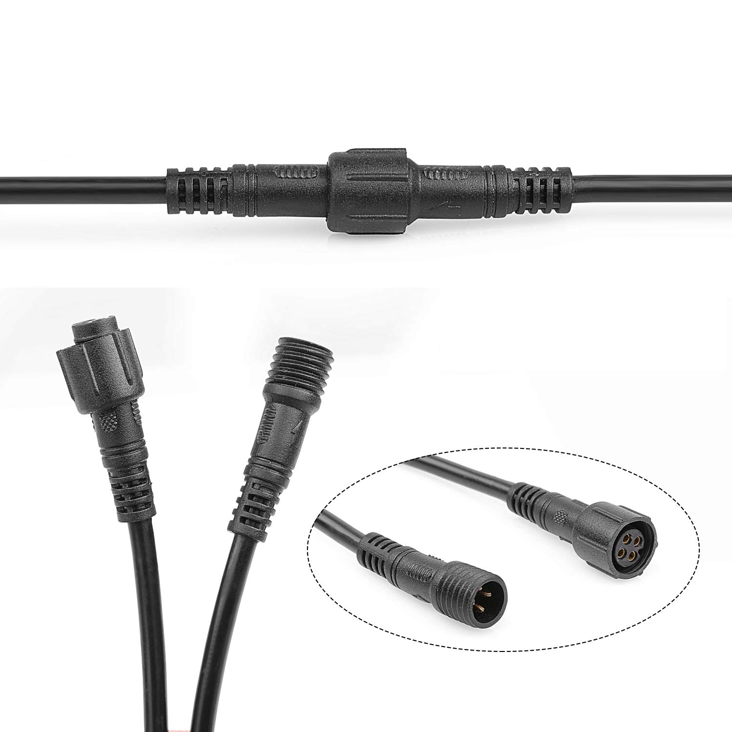Rock Lights Extension Wire, Teochew-LED 9.8FT Extension Cable for RGB Rock Lights 4 & 6 & 8 & 12 Pods Underglow Rock Light Kits Extension Cord Wheel Well Lights Extension Cable Wire