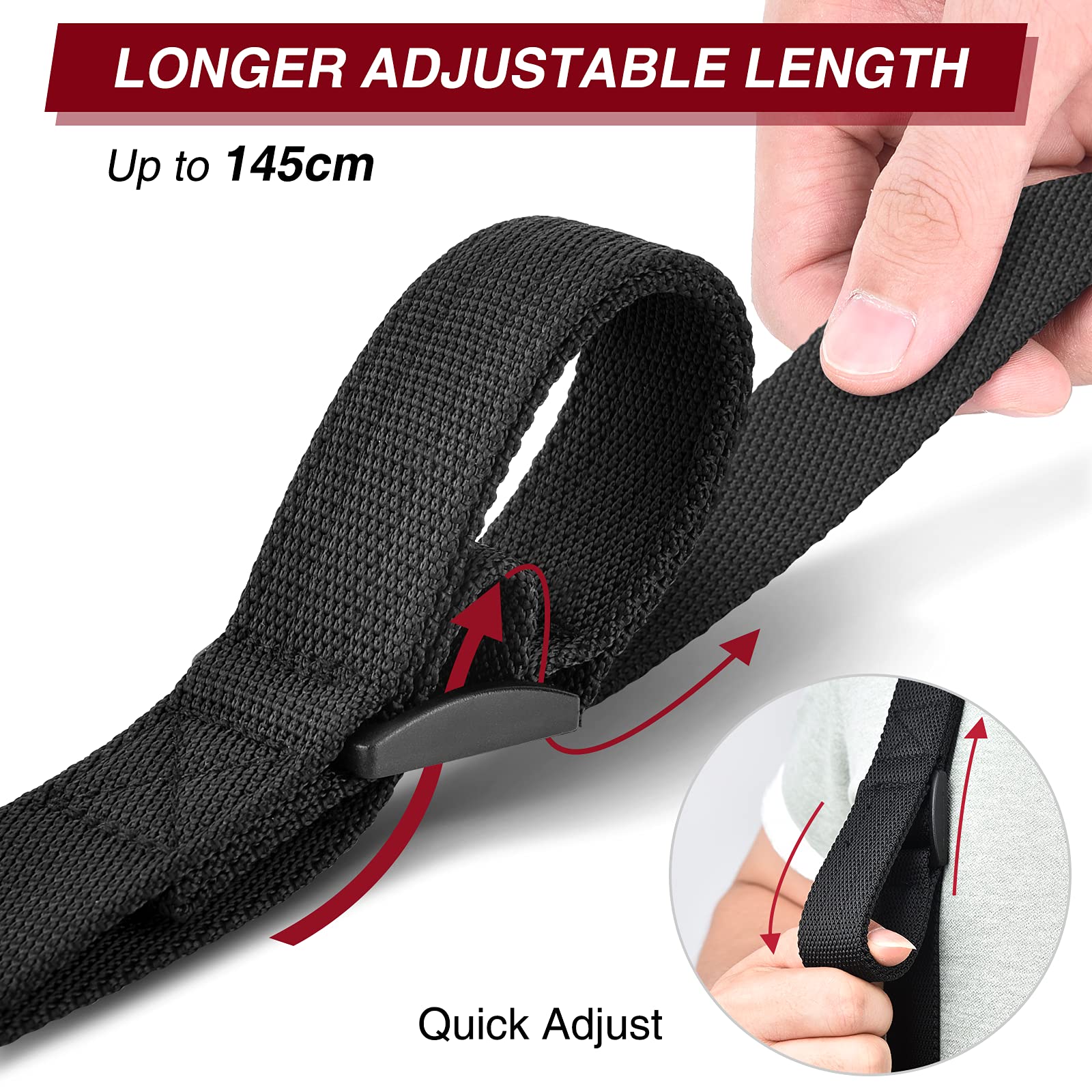 CVLIFE Rifle Sling with Quick Adjust Loop 1.25" Wide Tube Webbing Two Point Sling for Outdoor Sports Black