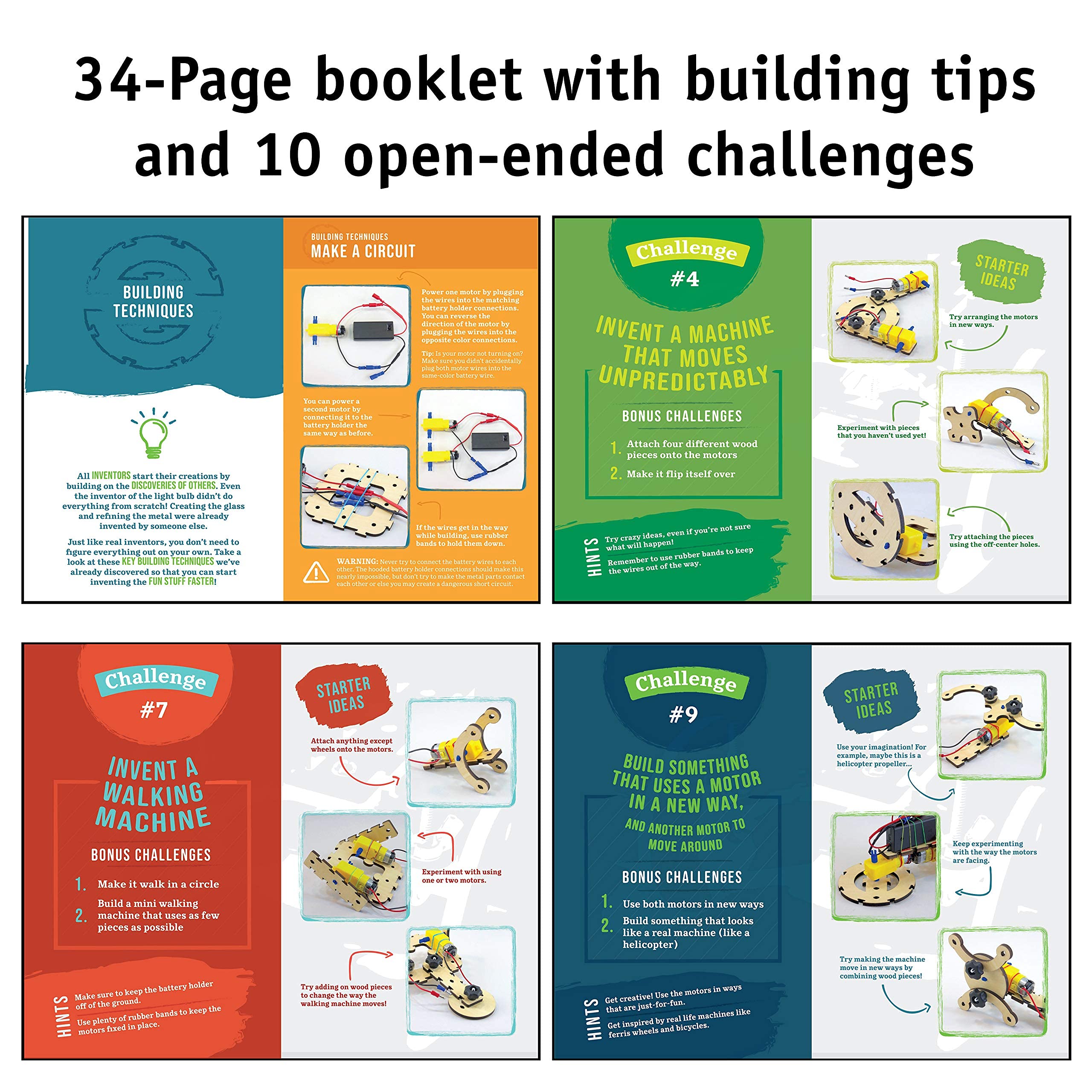 Machine Creation Kit - Open-Ended STEM Building Challenges to Inspire Inventive Thinking | Ages 8+ | Engineering, Science, and Technology Toy